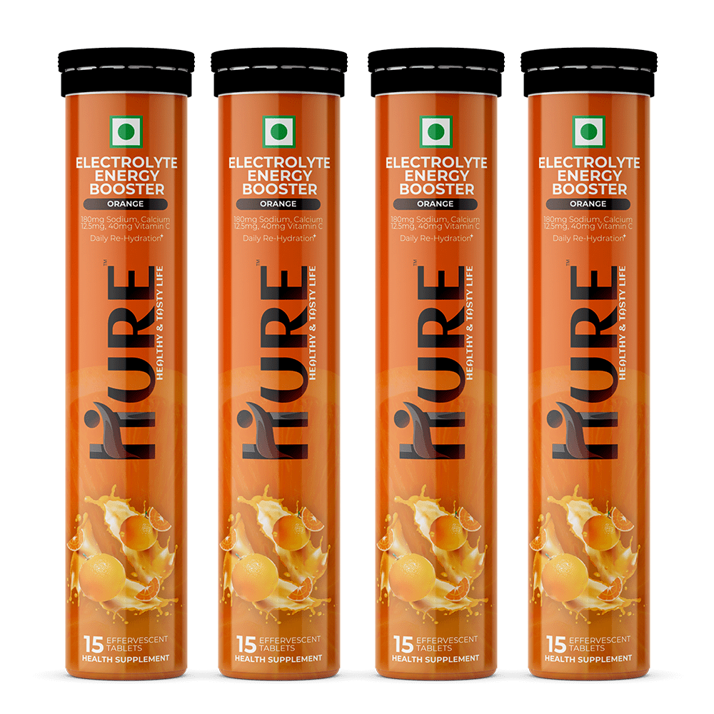 HURE Natural Orange Electrolyte Energy Booster | Natural Formula to Bo ...